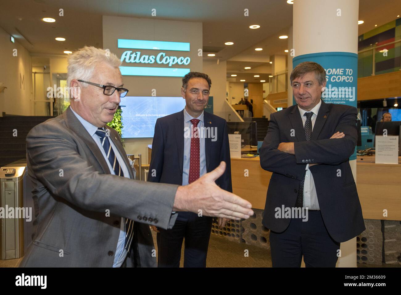 Alex Bongaerts, Peter Kinnart and Flemish Minister President Jan Jambon ...