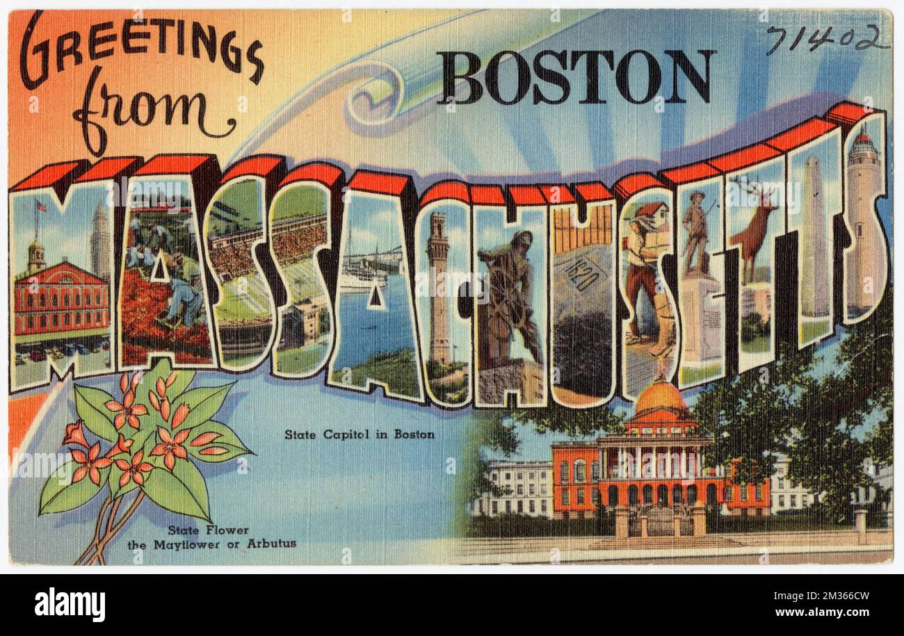 Greetings from Boston, Massachusetts , Tichnor Brothers Collection, postcards of the United ...