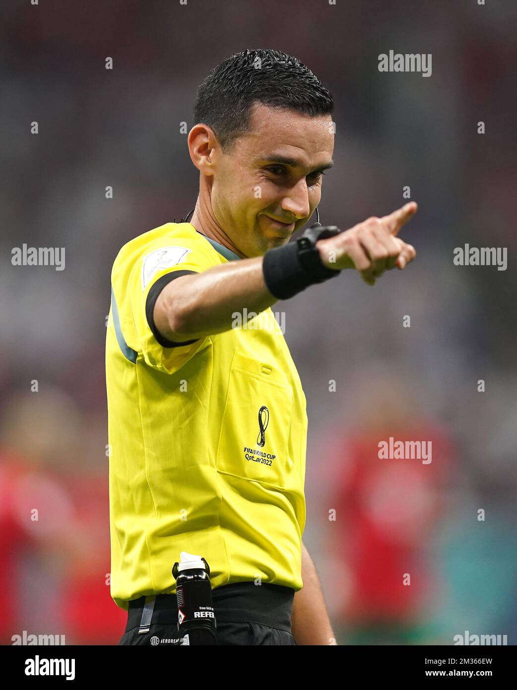 Referee Cesar Ramos during the FIFA World Cup Semi-Final match at the ...