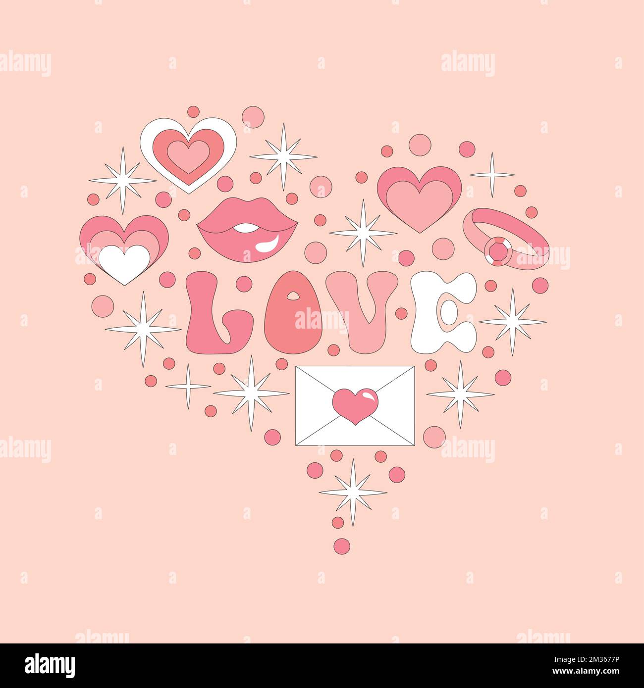 Retro 70s style hippy text, groovy hippie backgrounds Stock Vector ...