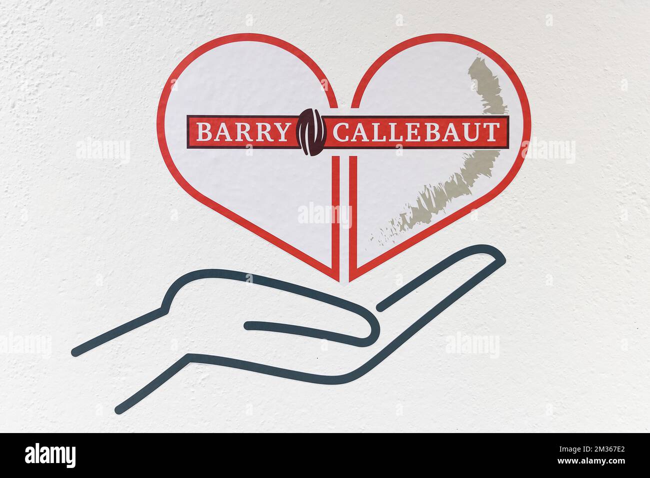 Illustration picture shows the Barry Callebaut logo at the official ...