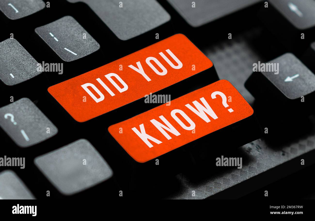 Conceptual display Did You Know. Conceptual photo Fun Facts and Figures ...