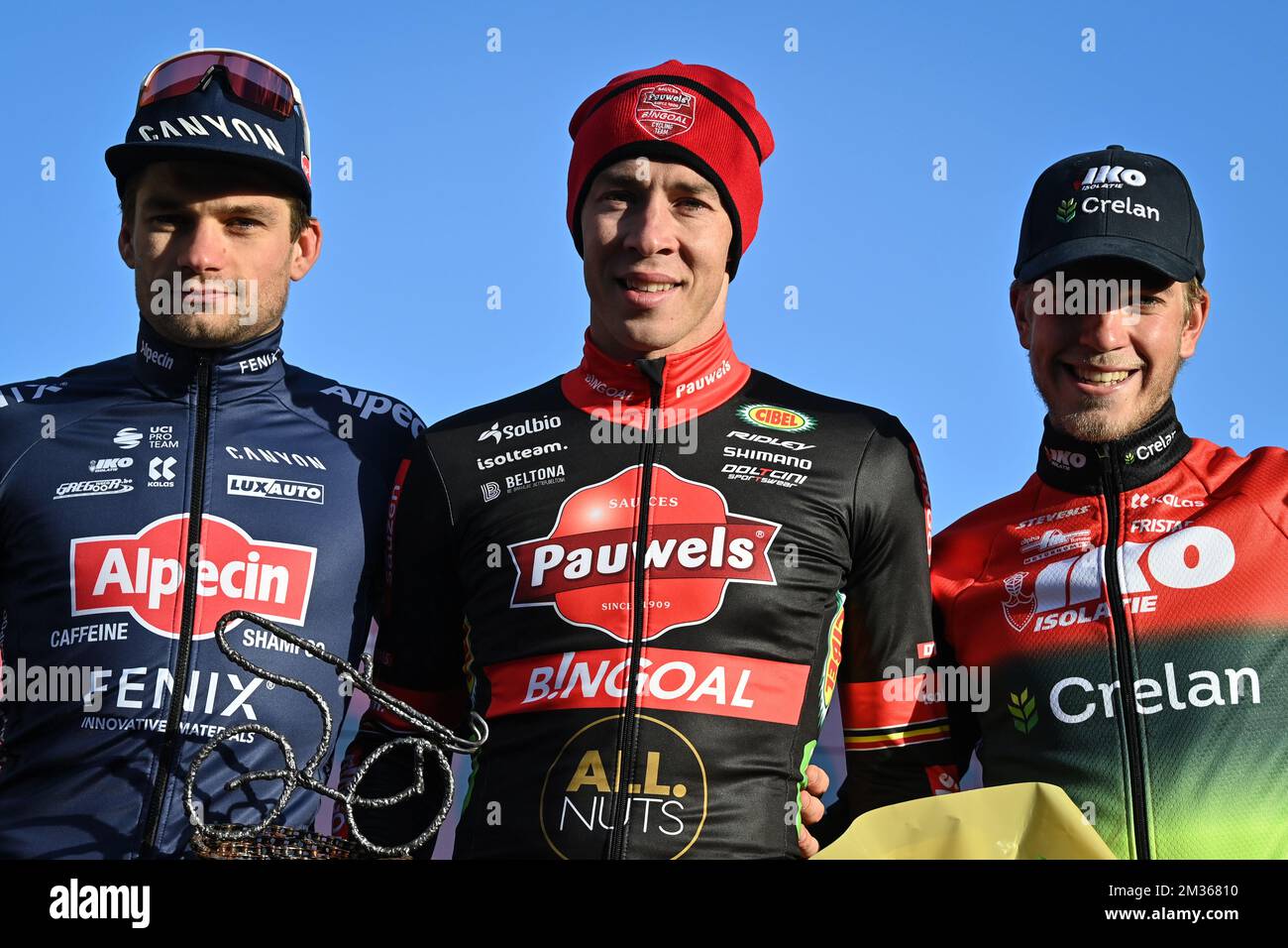 Dutch David Van Der Poel, Belgian Laurens Sweeck and Dutch Hendrikx ...