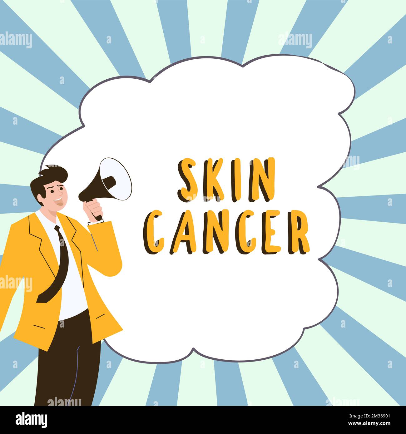 Sign displaying Skin Cancer. Conceptual photo uncontrolled growth of ...