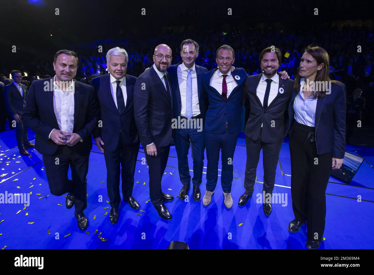 Luxembourg Prime Minister Xavier Bettel, MR's Didier Reynders, European ...