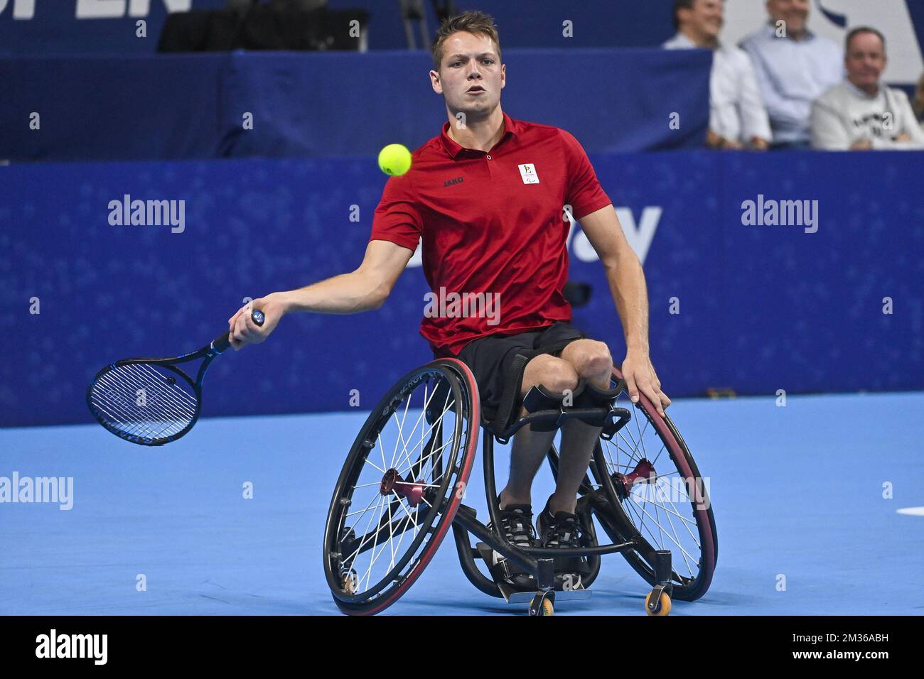 Dutch Ruben Spaargaren pictured in action during a doubles men's game ...