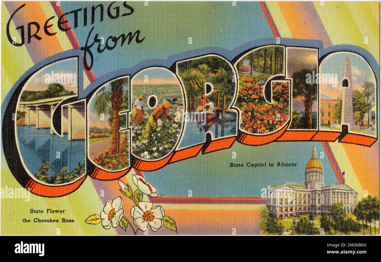 Greetings from Georgia , Tichnor Brothers Collection, postcards of the ...