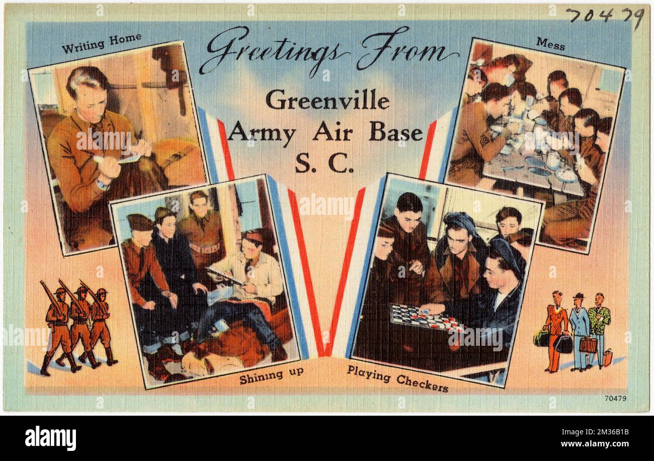 Greetings from Greenville Army Air Base, S. C. , Military facilities ...