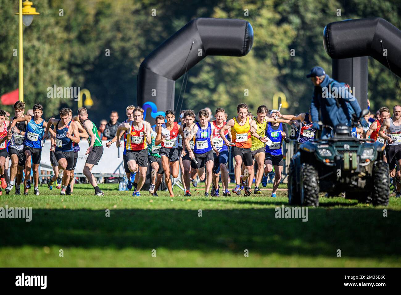 Illustration picture shows the start of the men's race at the 'CrossCup ...