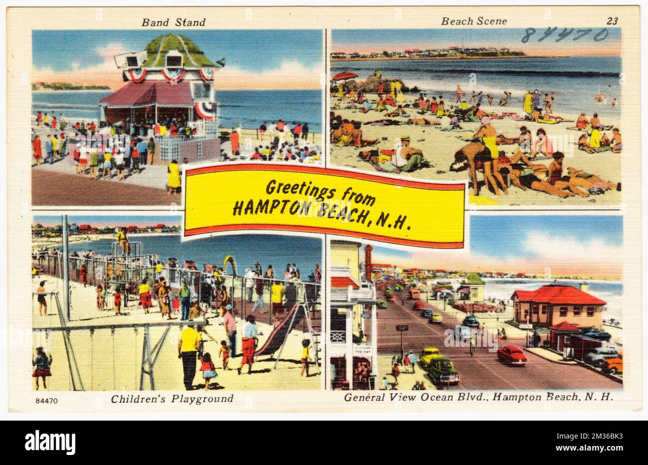 Greetings from Hampton Beach, N.H. , Beaches, Tichnor Brothers ...