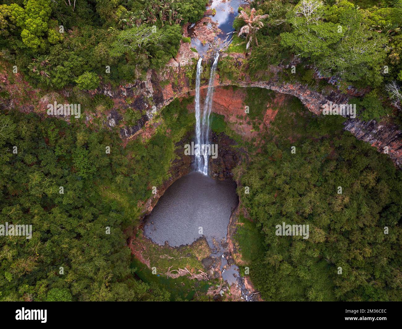 Chamarel Waterfall in Mauritius with riviere du Cup in Riviere noire ...