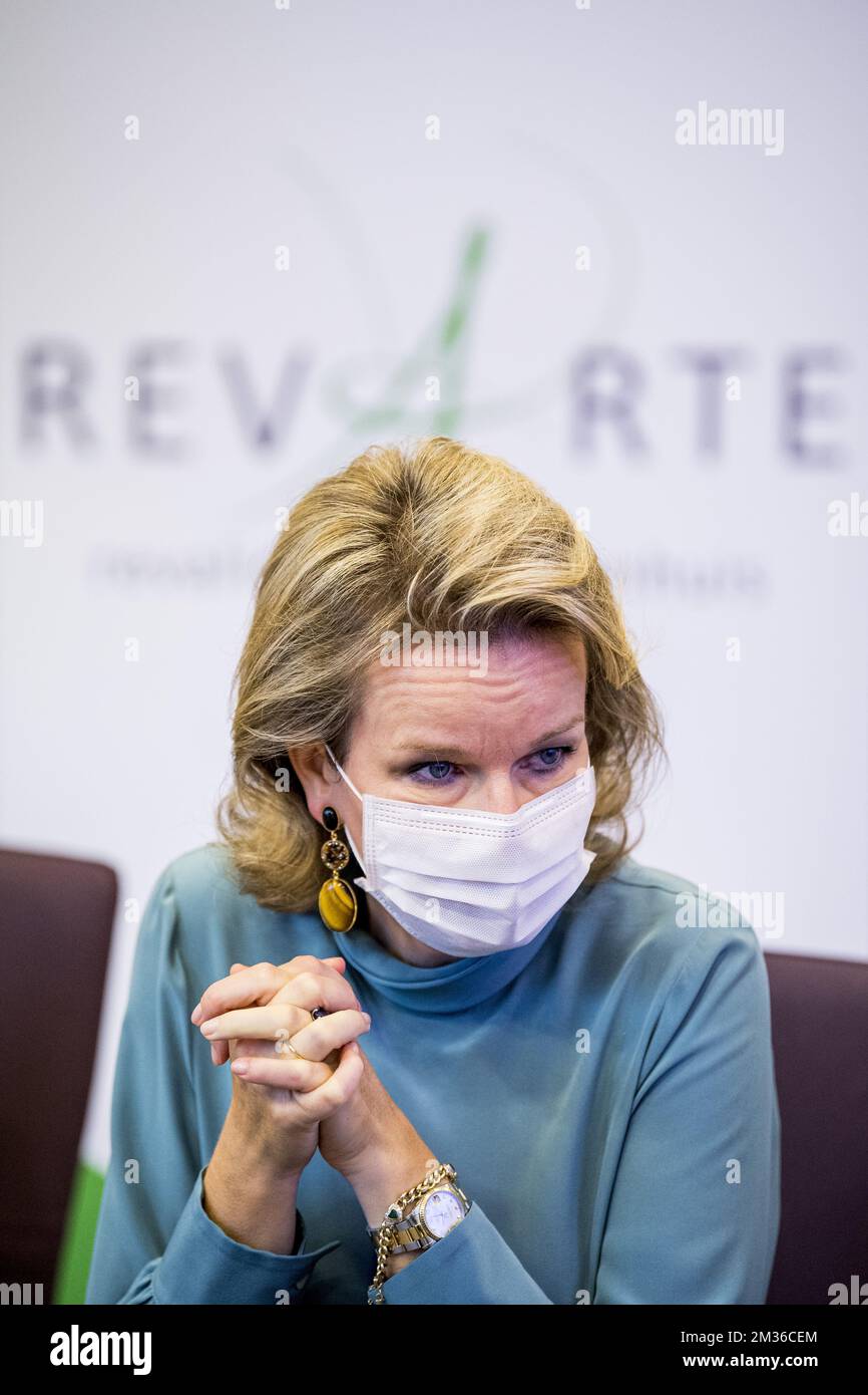 Queen Mathilde of Belgium pictured during a royal visit to the ...
