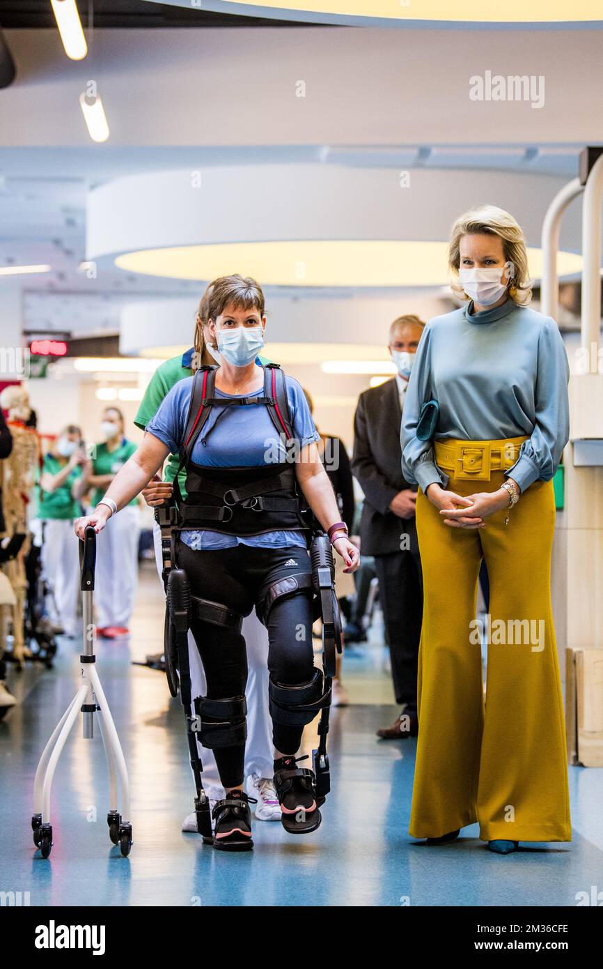 Queen Mathilde of Belgium pictured during a royal visit to the ...