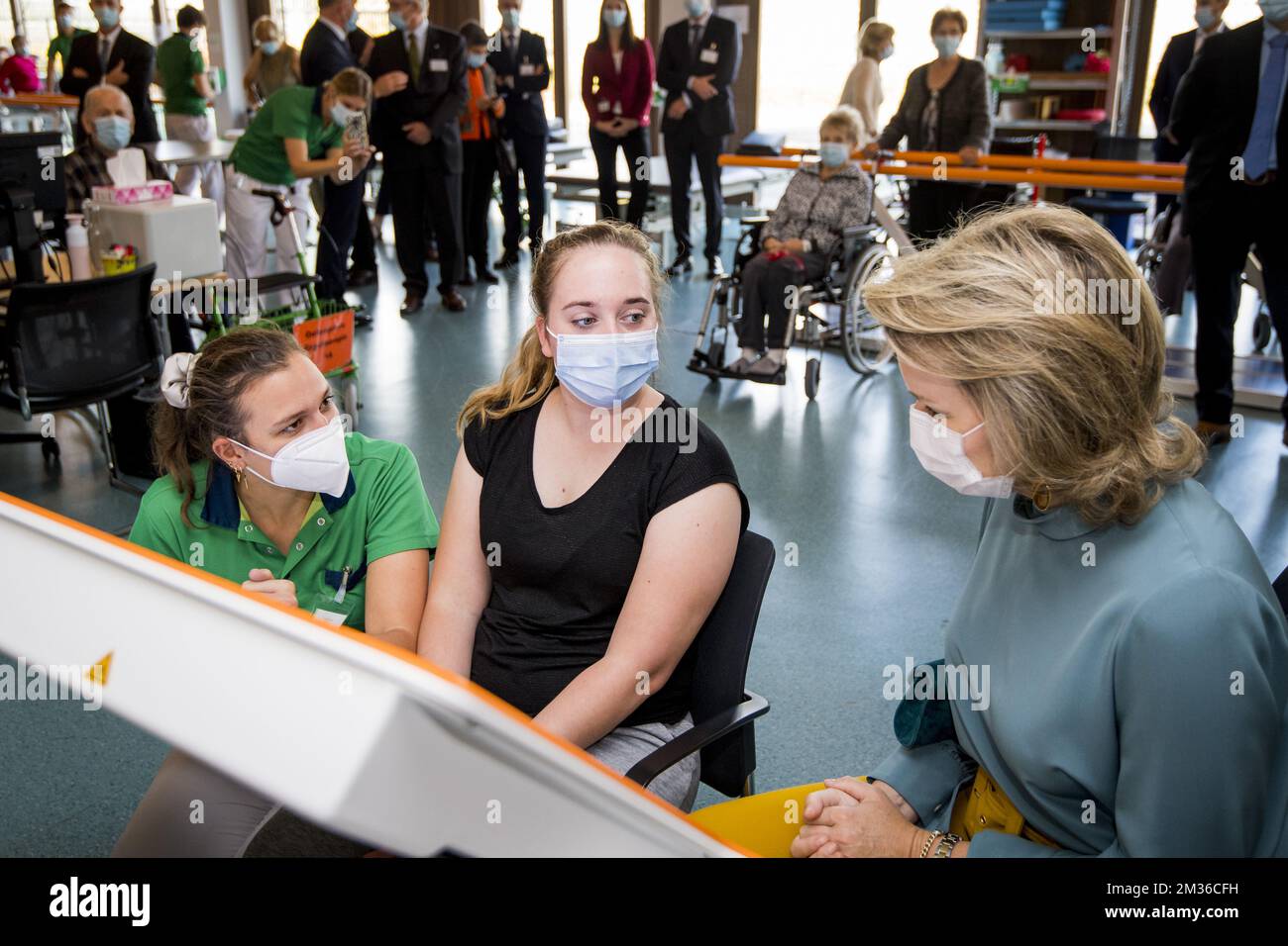 Queen Mathilde of Belgium pictured during a royal visit to the ...