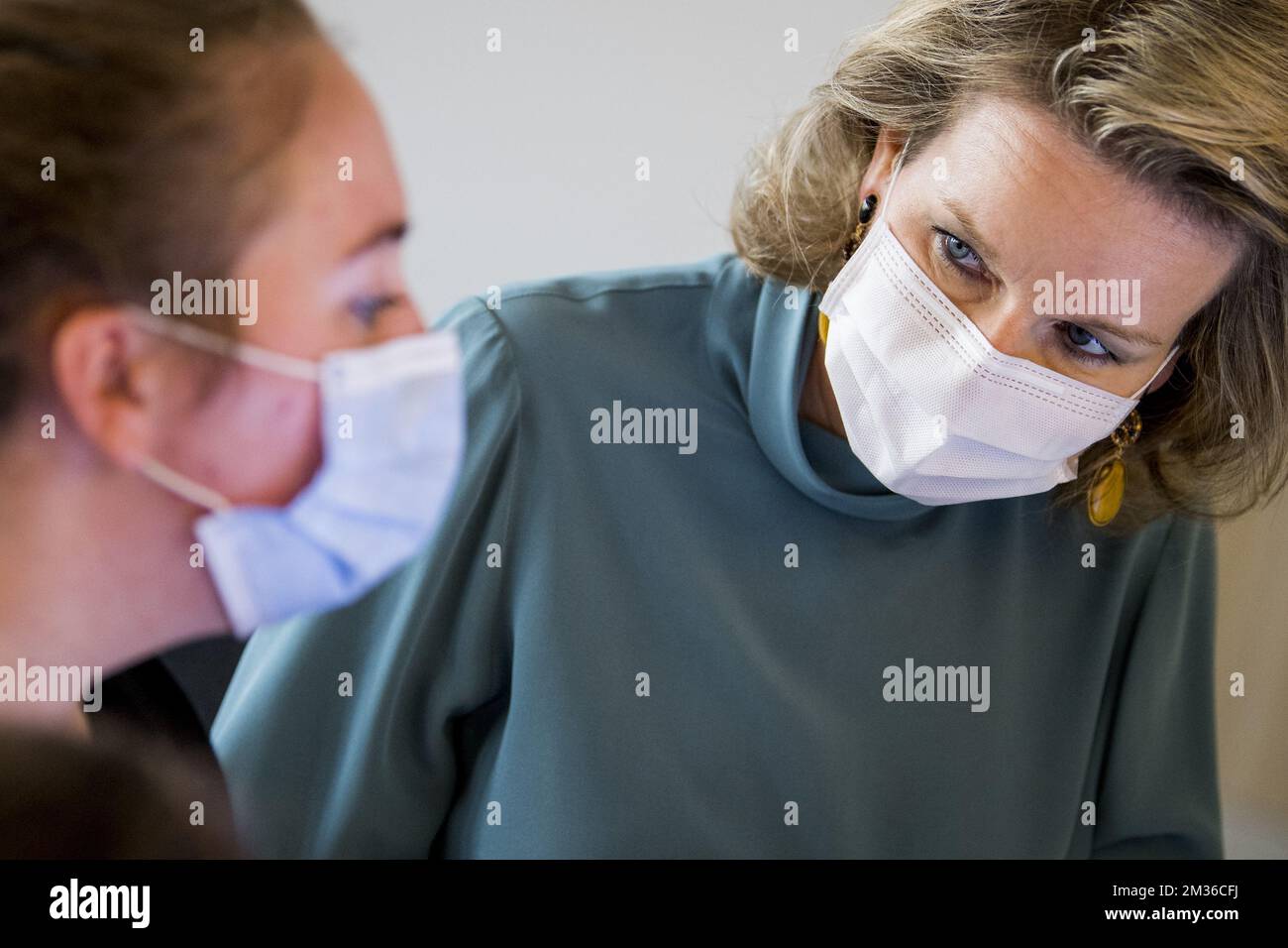 Queen Mathilde of Belgium pictured during a royal visit to the ...