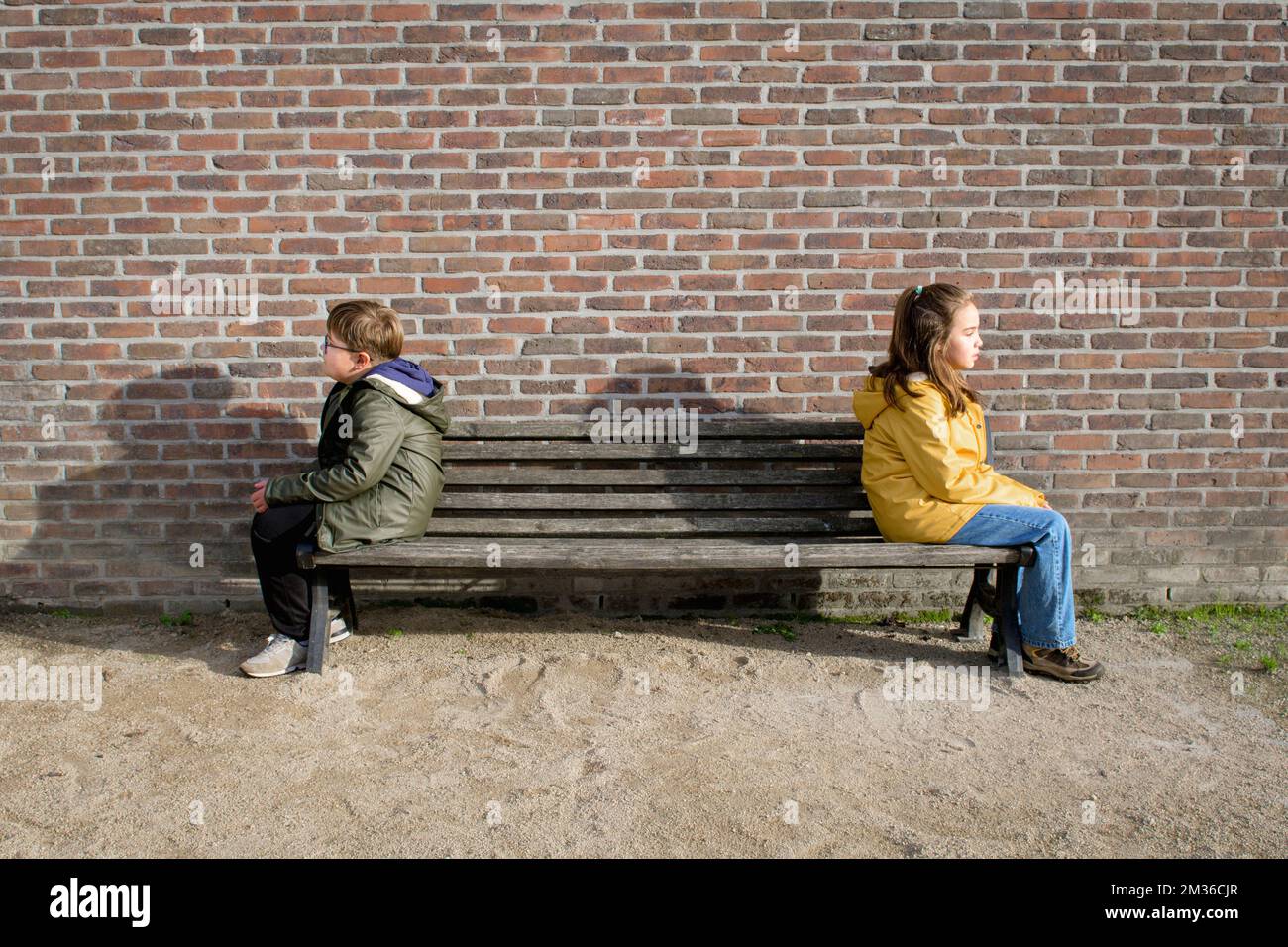 Resentment of teenagers. concept. quarrel between children. Teenagers ...