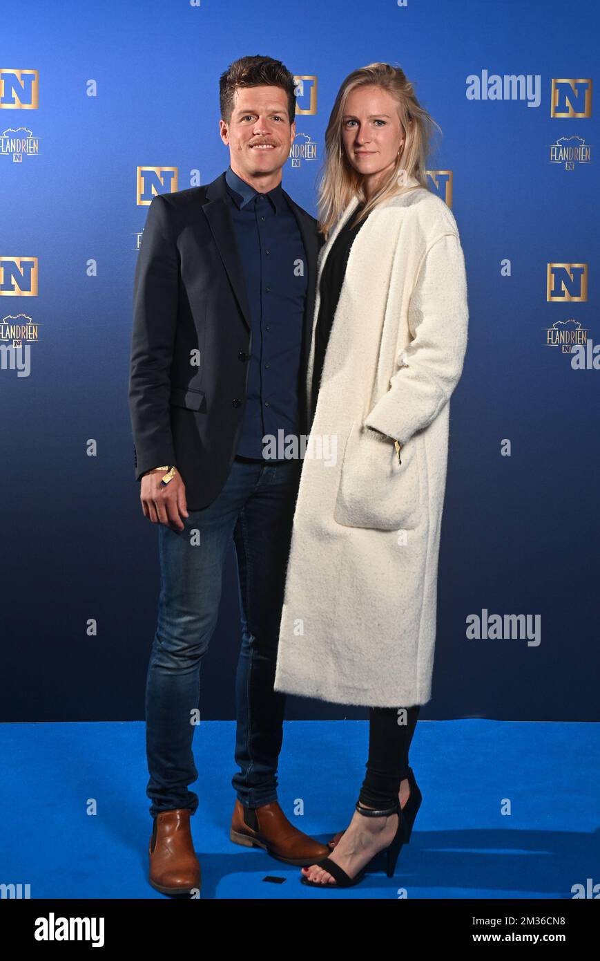 Bert De Backer and Ruth Verelst pictured at the blue carpet of the ...