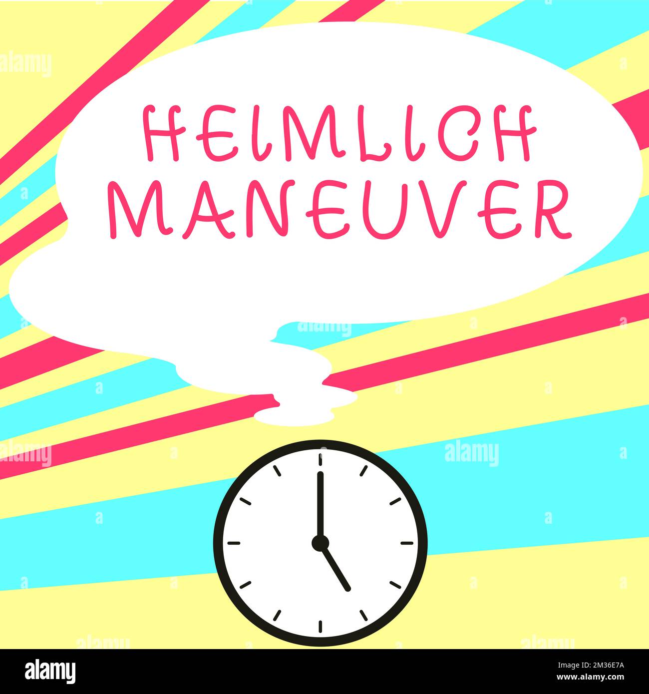Handwriting text Heimlich Maneuver. Word Written on application of ...