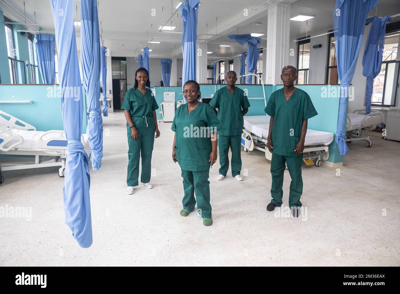 Illustration picture shows a visit to the Nyarugenge district hospital ...