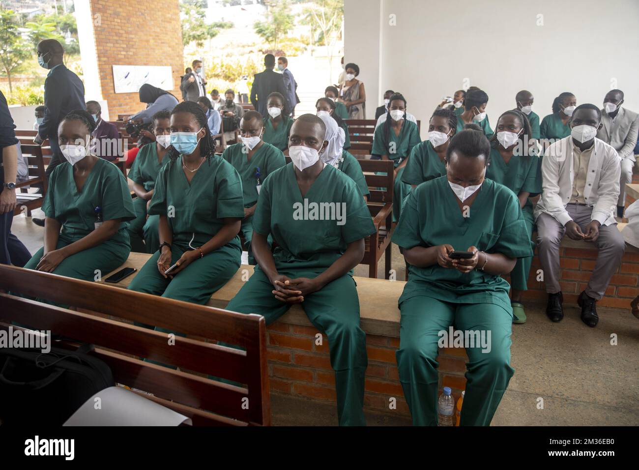 Illustration picture shows a visit to the Nyarugenge district hospital ...