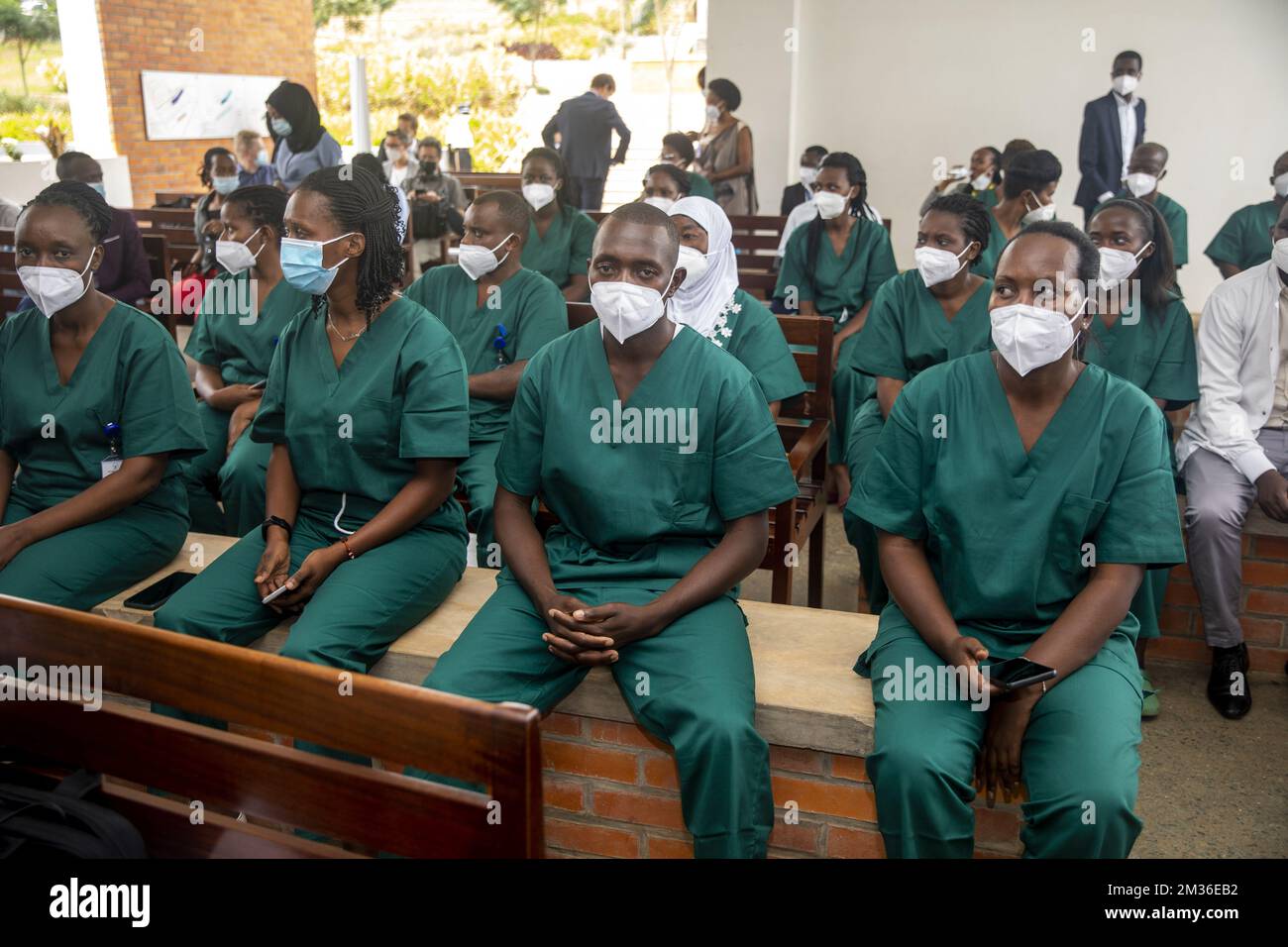 Illustration picture shows a visit to the Nyarugenge district hospital ...
