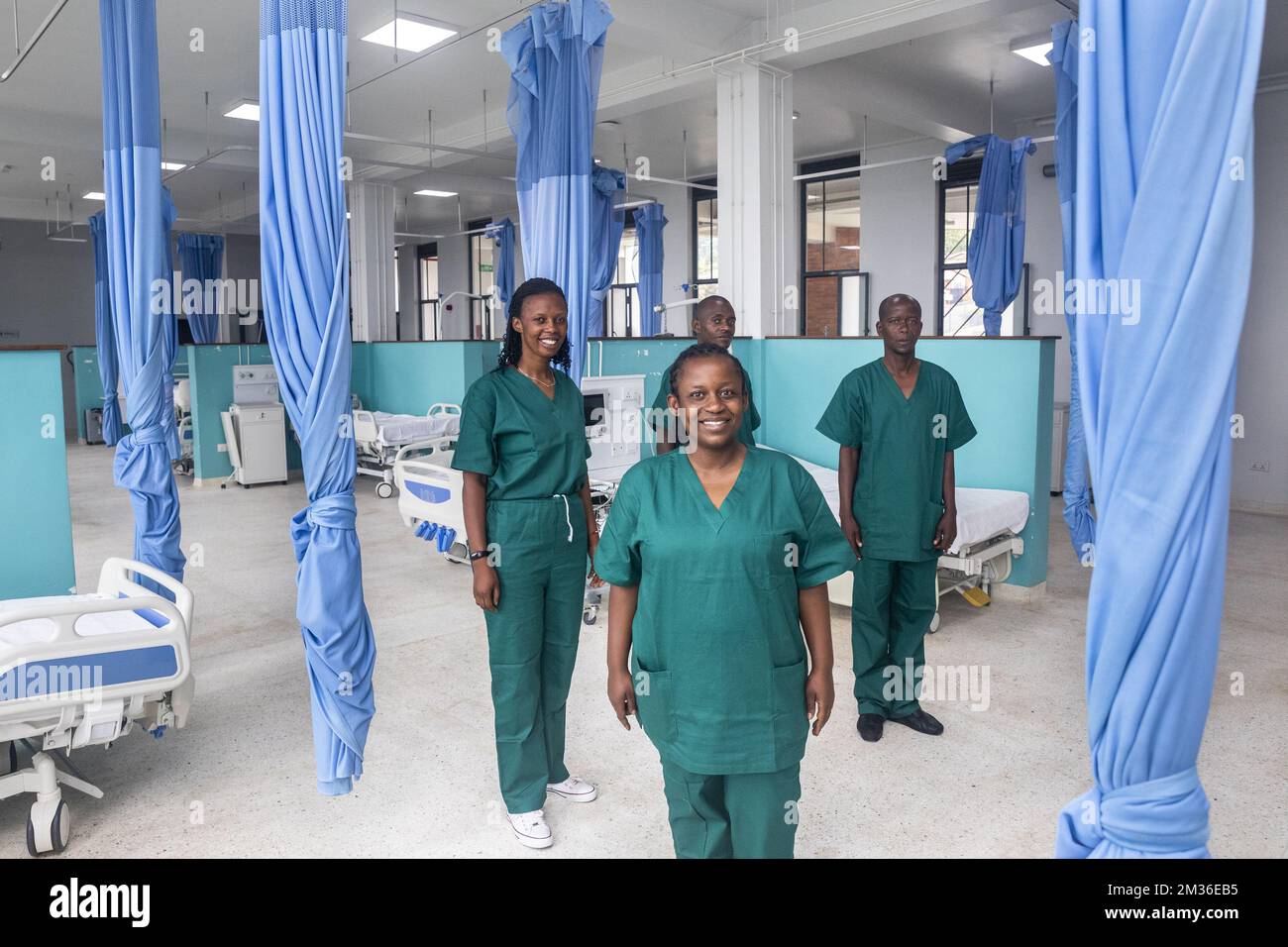 Illustration picture shows a visit to the Nyarugenge district hospital ...
