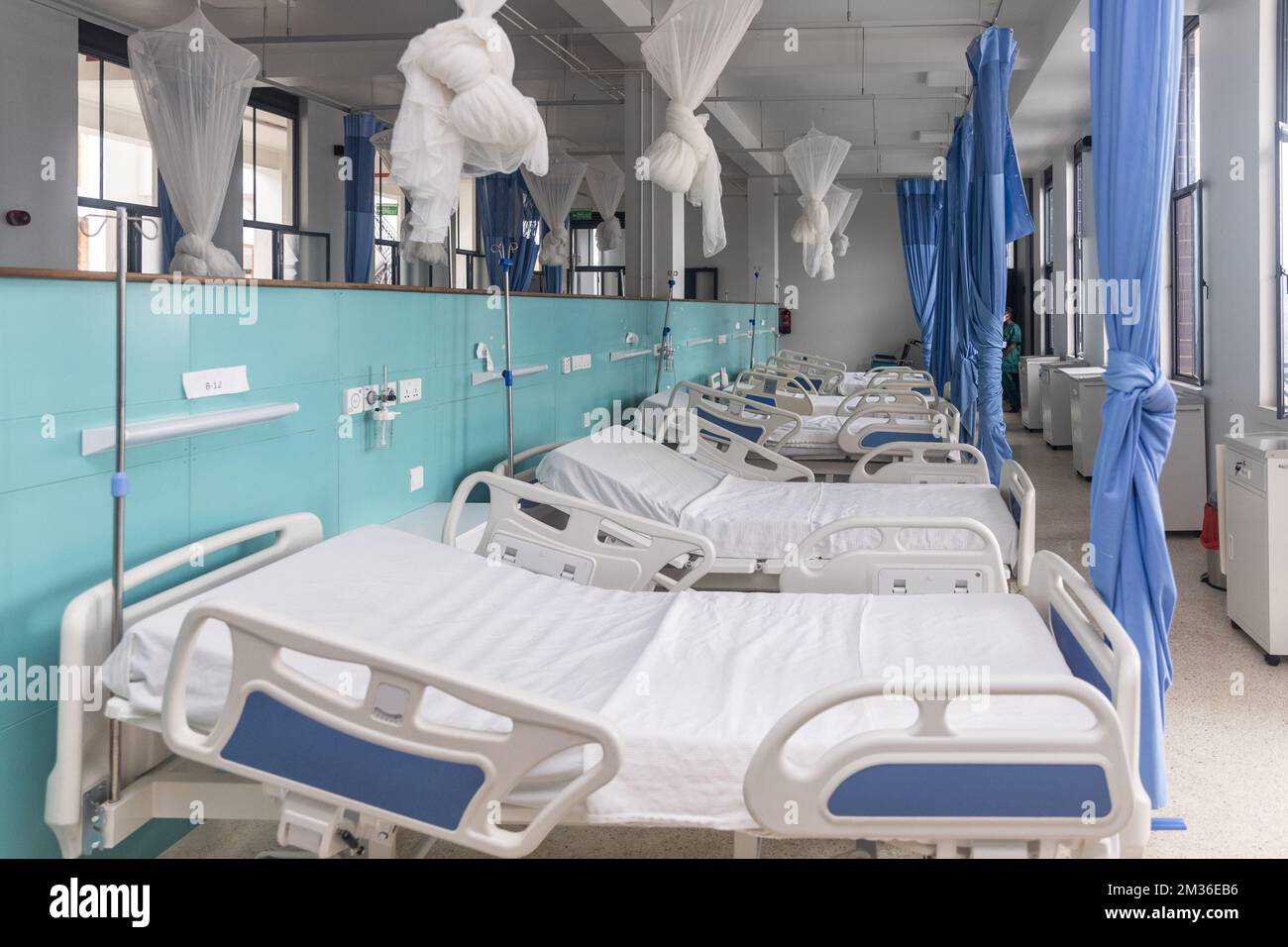 Illustration picture shows a visit to the Nyarugenge district hospital ...