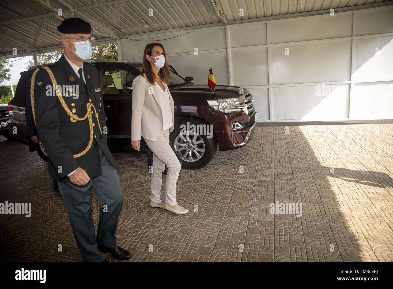 Foreign Affairs Minister Sophie Wilmes pictured during a commemoration ...