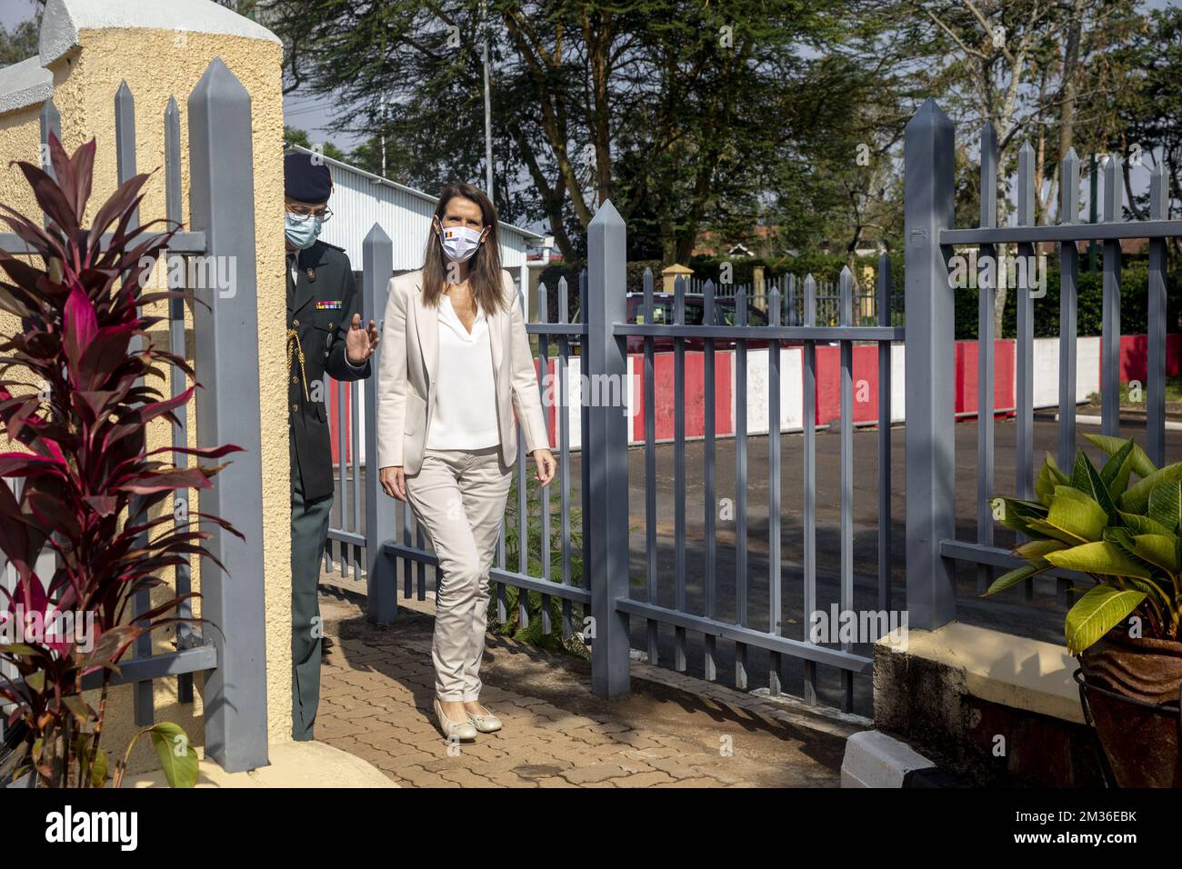 Foreign Affairs Minister Sophie Wilmes pictured during a commemoration ...