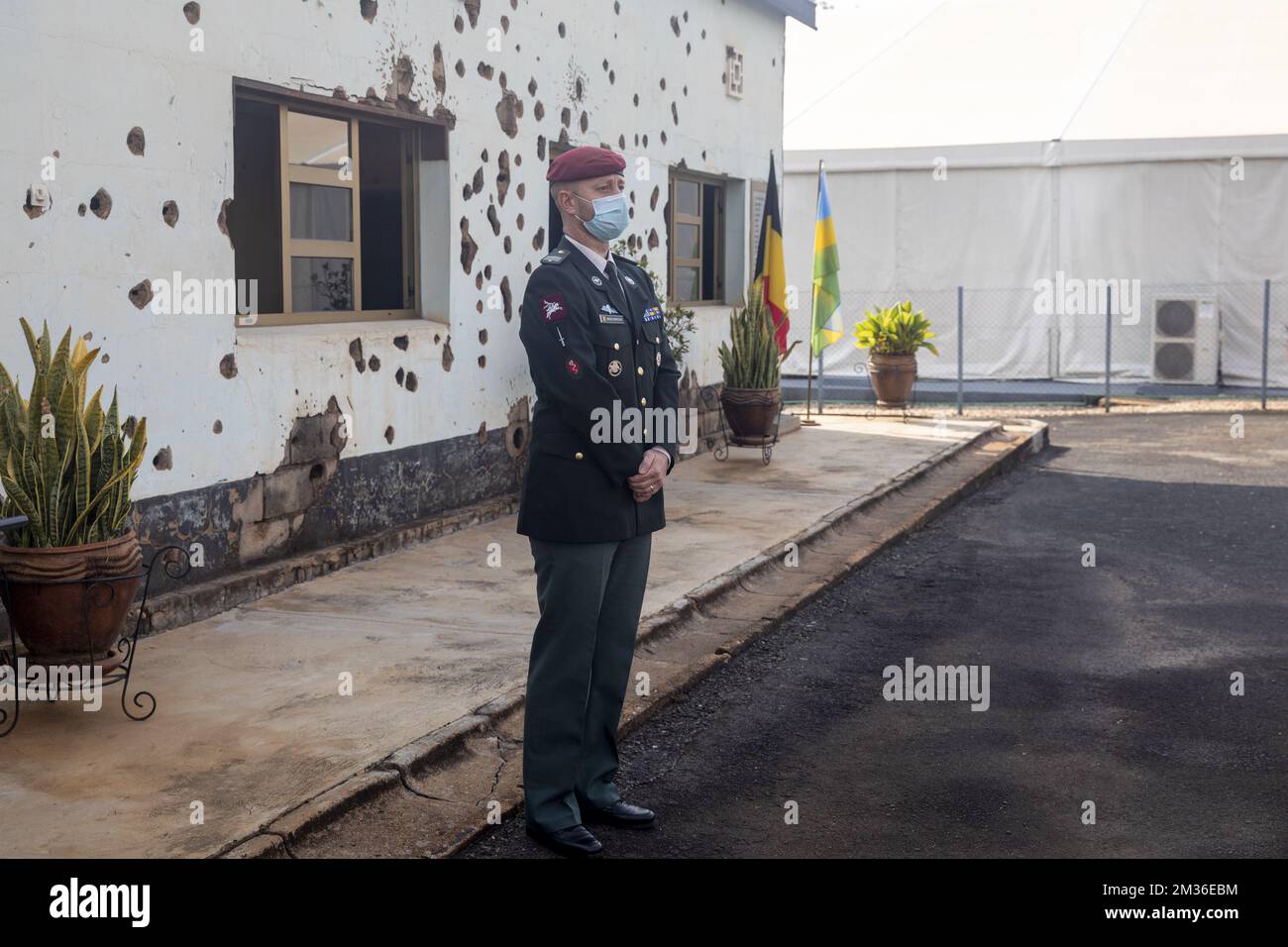 Illustration picture shows a commemoration at the Belgian Peacekeepers ...