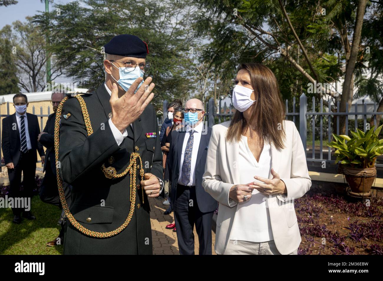 Foreign Affairs Minister Sophie Wilmes pictured during a commemoration ...
