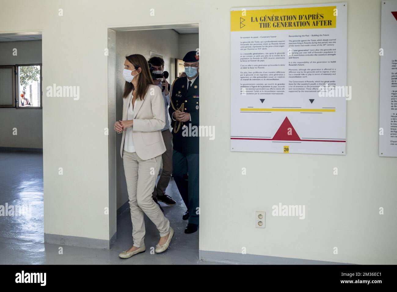 Foreign Affairs Minister Sophie Wilmes pictured during a commemoration ...