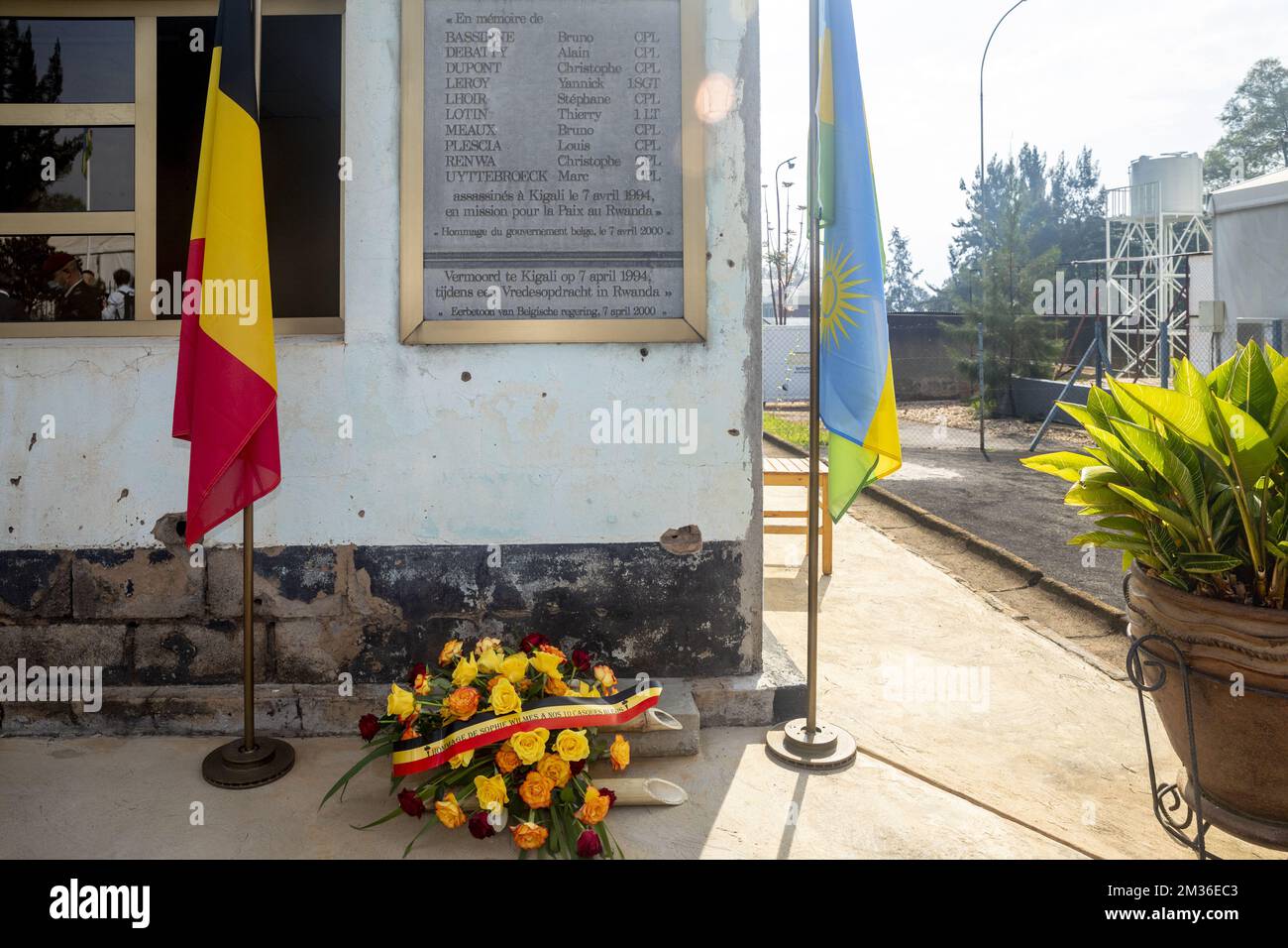 Illustration picture shows a commemoration at the Belgian Peacekeepers ...