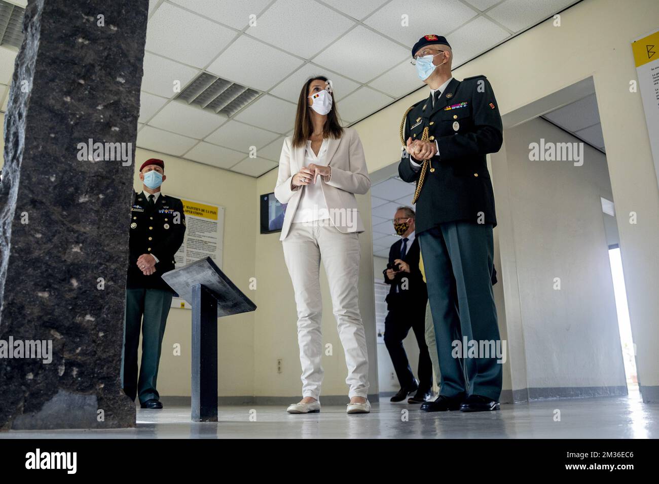 Foreign Affairs Minister Sophie Wilmes pictured during a commemoration ...