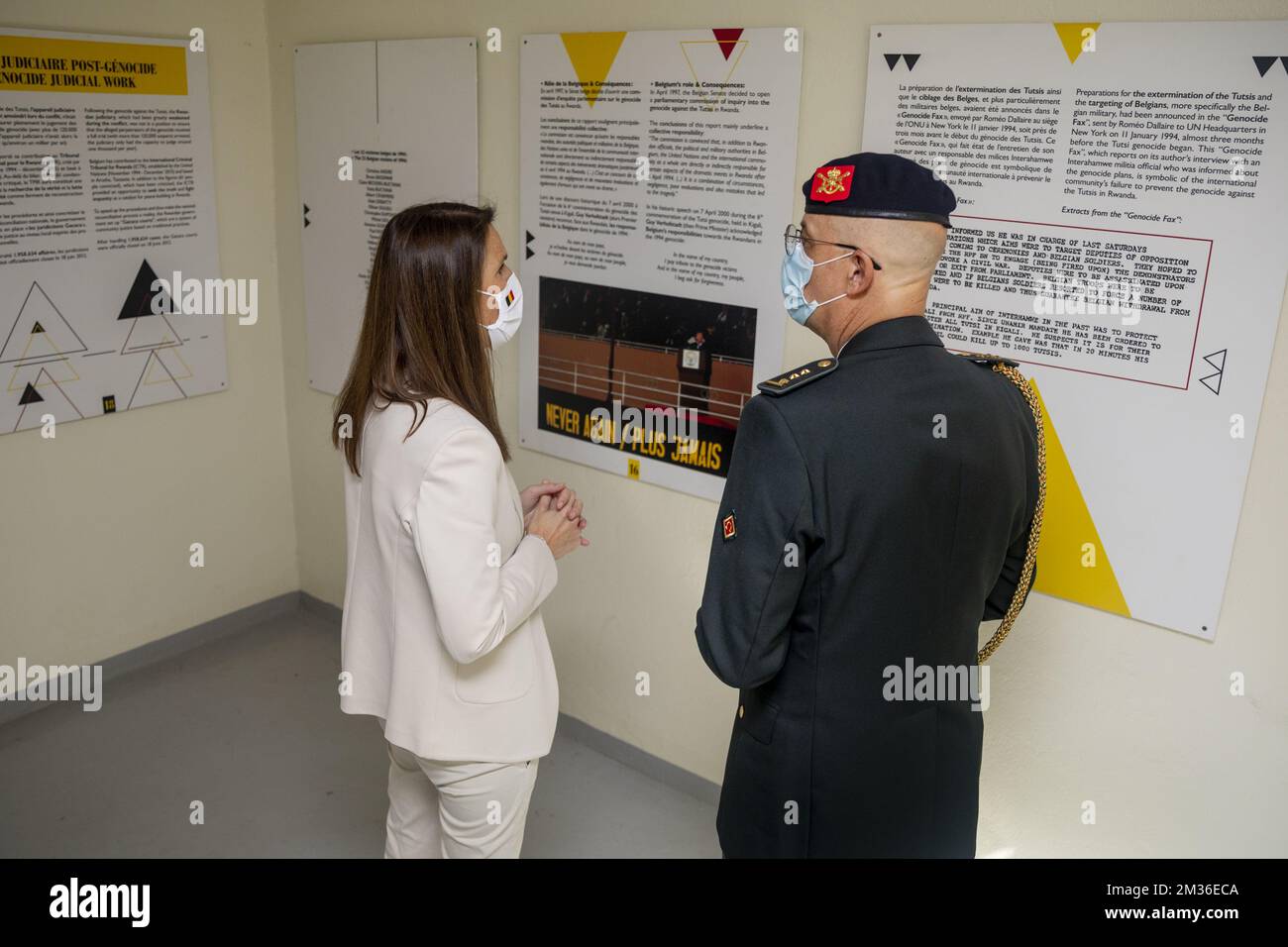 Foreign Affairs Minister Sophie Wilmes pictured during a commemoration ...