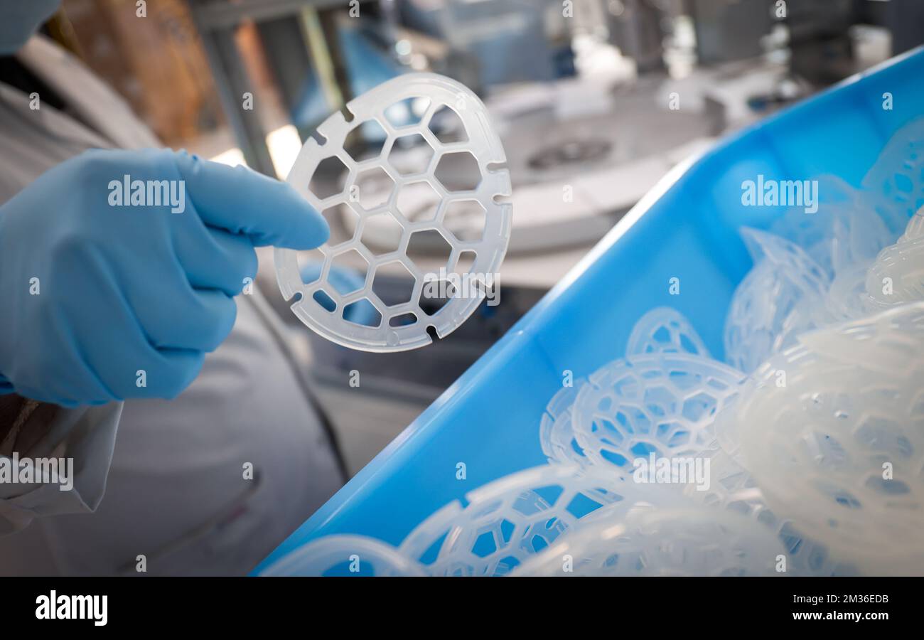 Illustration picture shows the production line of Deltrian ...