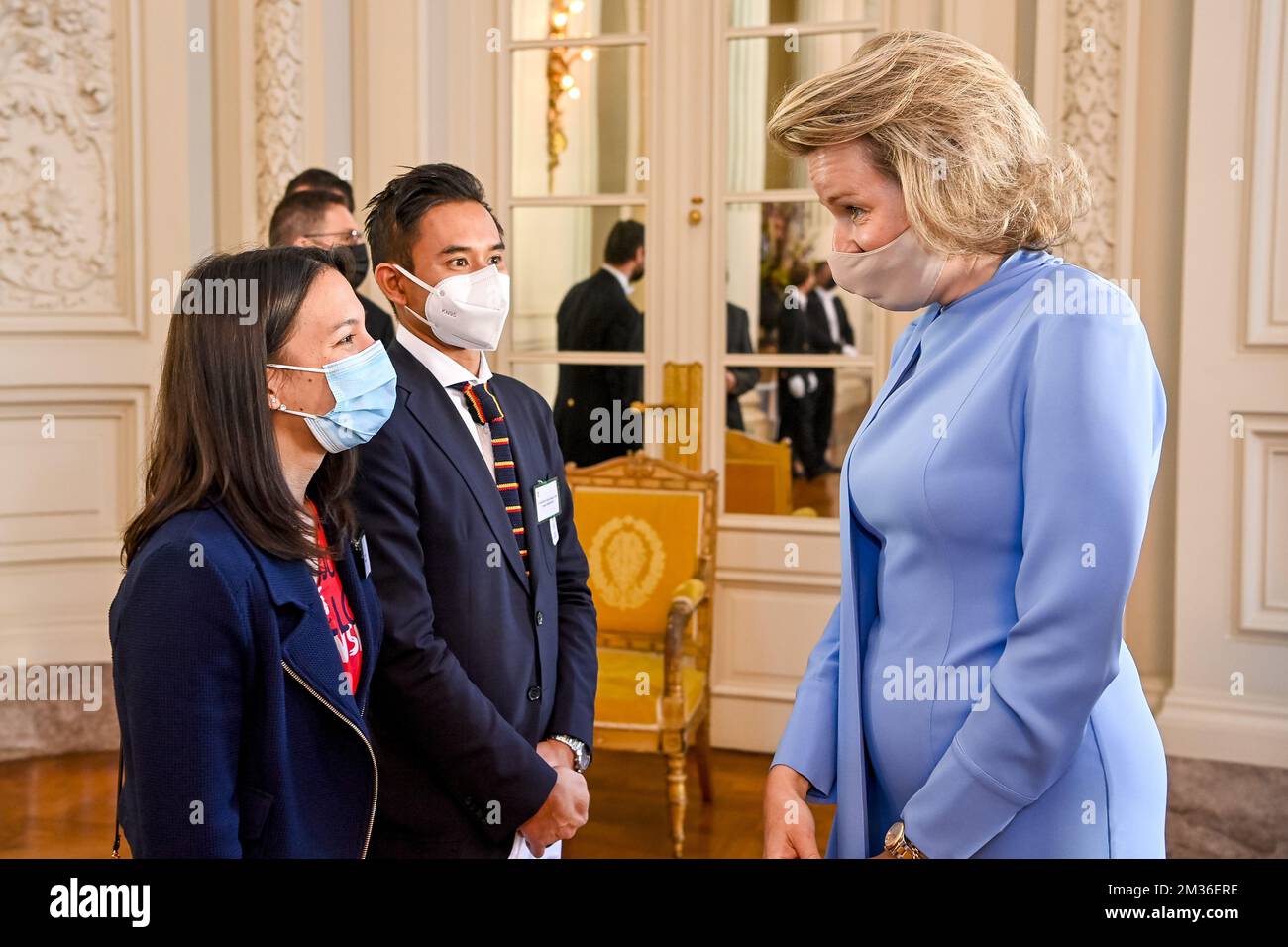 Belgian badminton player Lianne Tan and Queen Mathilde of Belgium ...