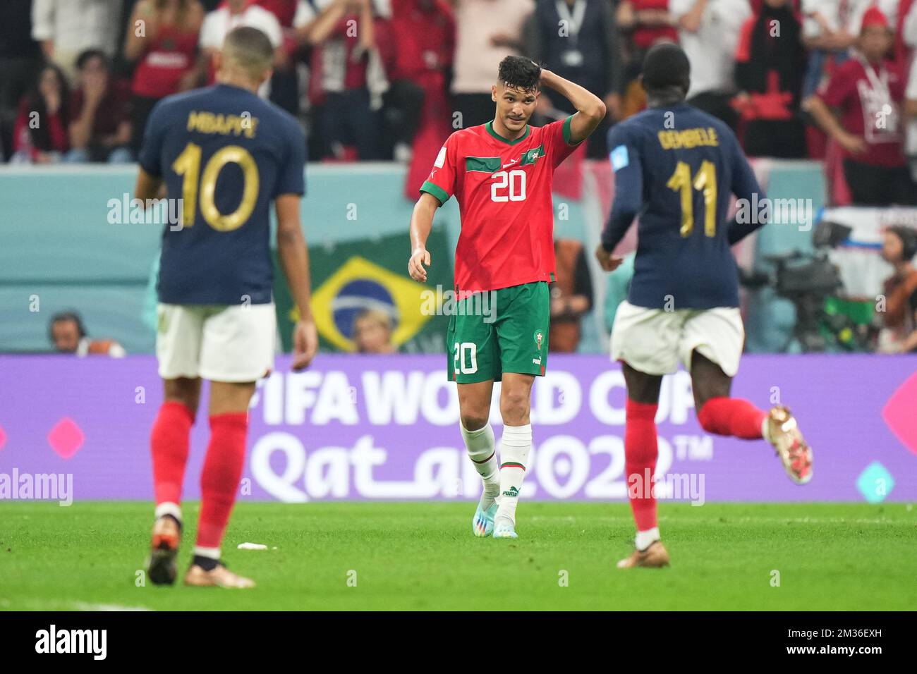 Achraf Dari of Morocco during the FIFA World Cup Qatar 2022 match, Semi ...