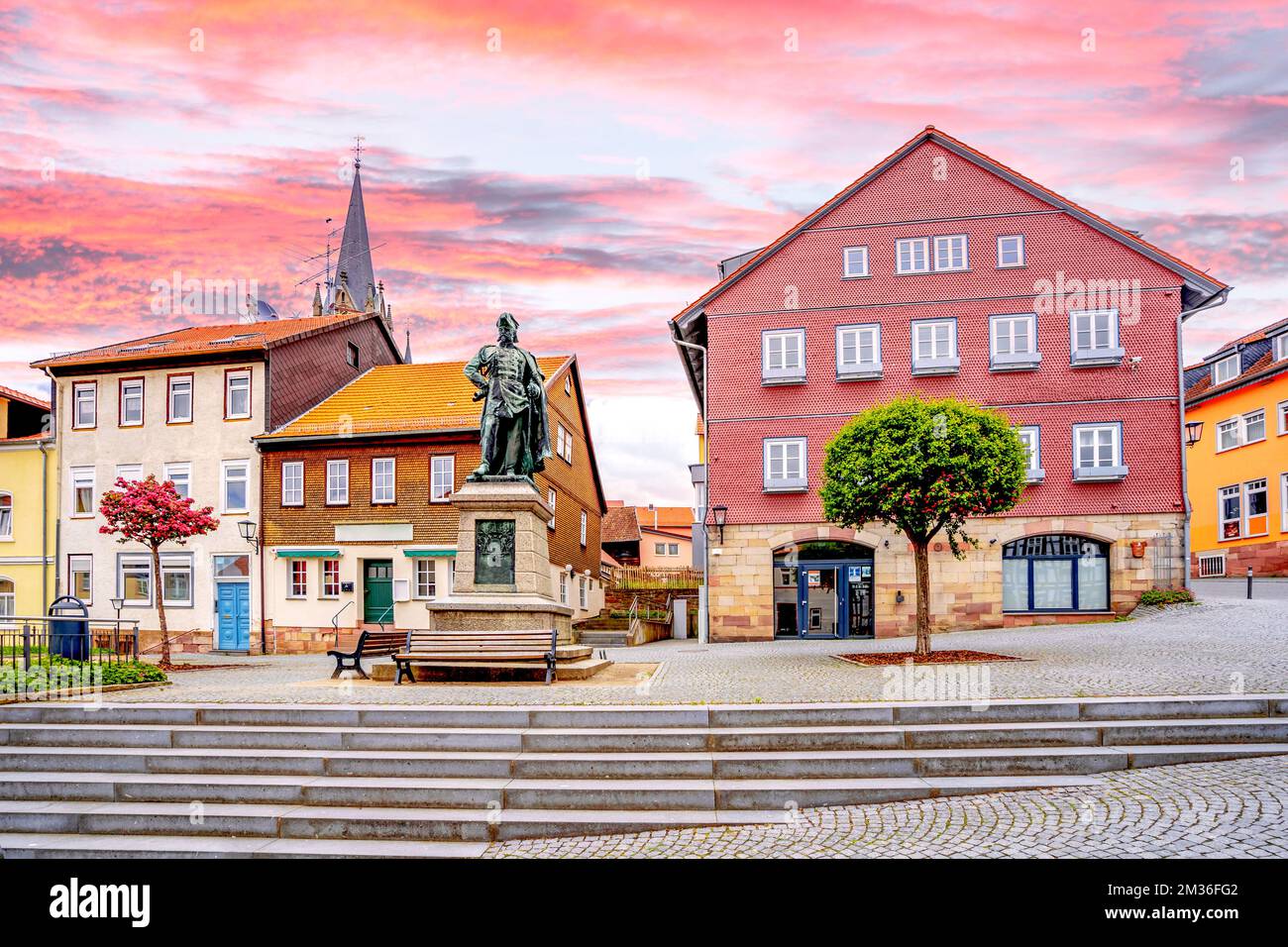 Old city in Tann, Hessen, Germany Stock Photo - Alamy