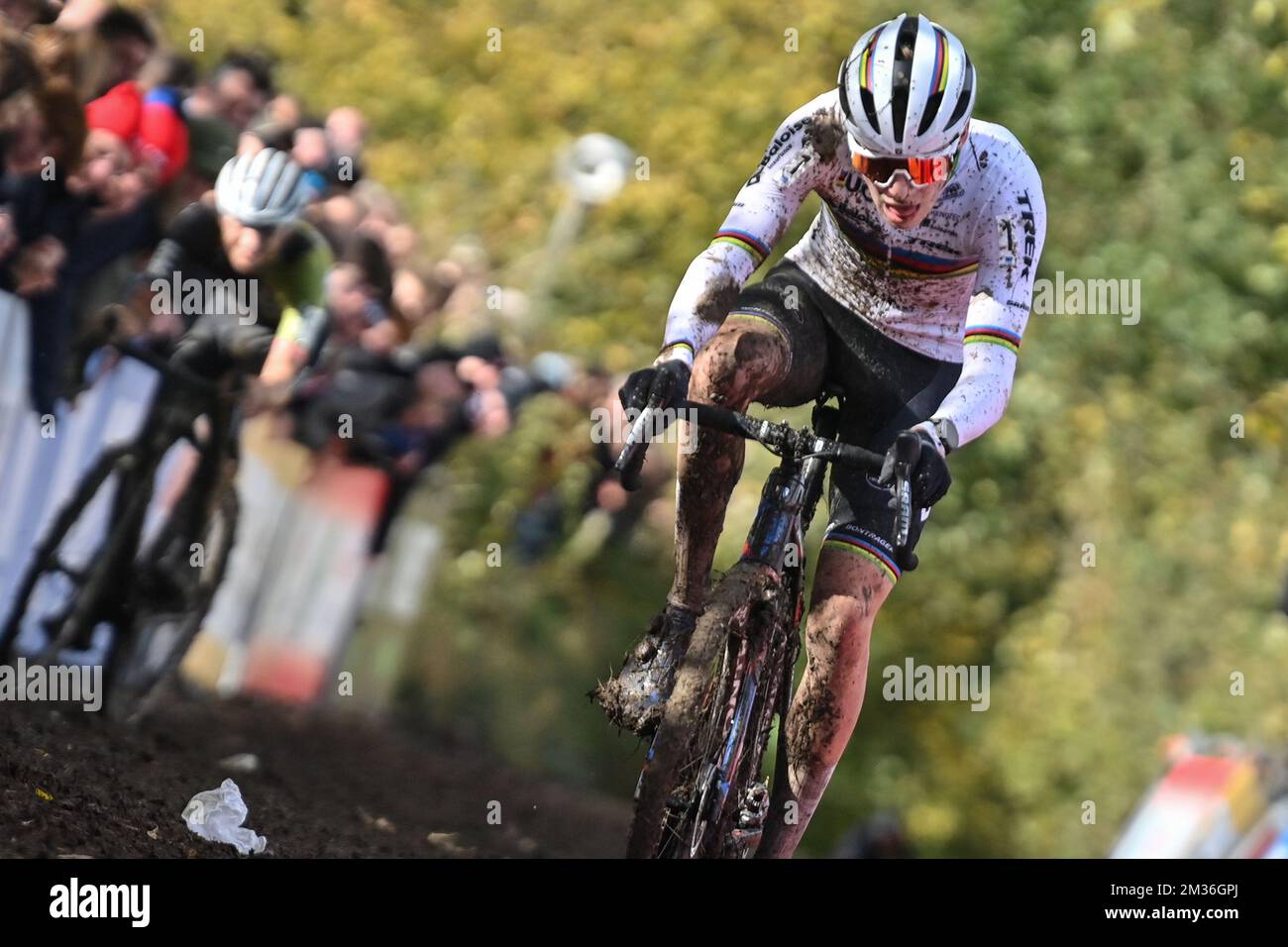 Dutch Pim Ronhaar pictured after winning the Koppenbergcross men U23 ...