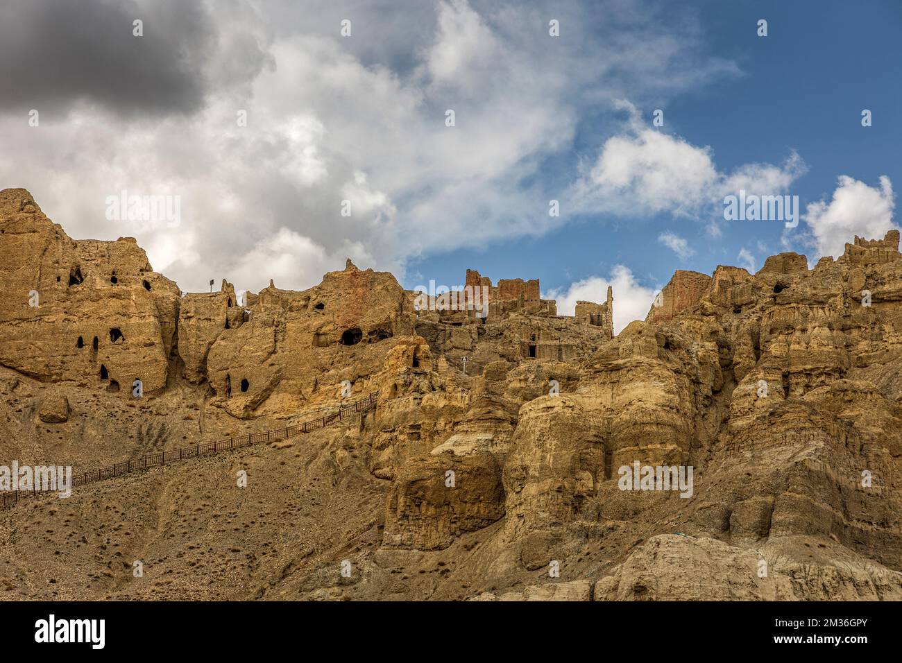 The unique landscape of an ancient architectural site in Zanda County ...