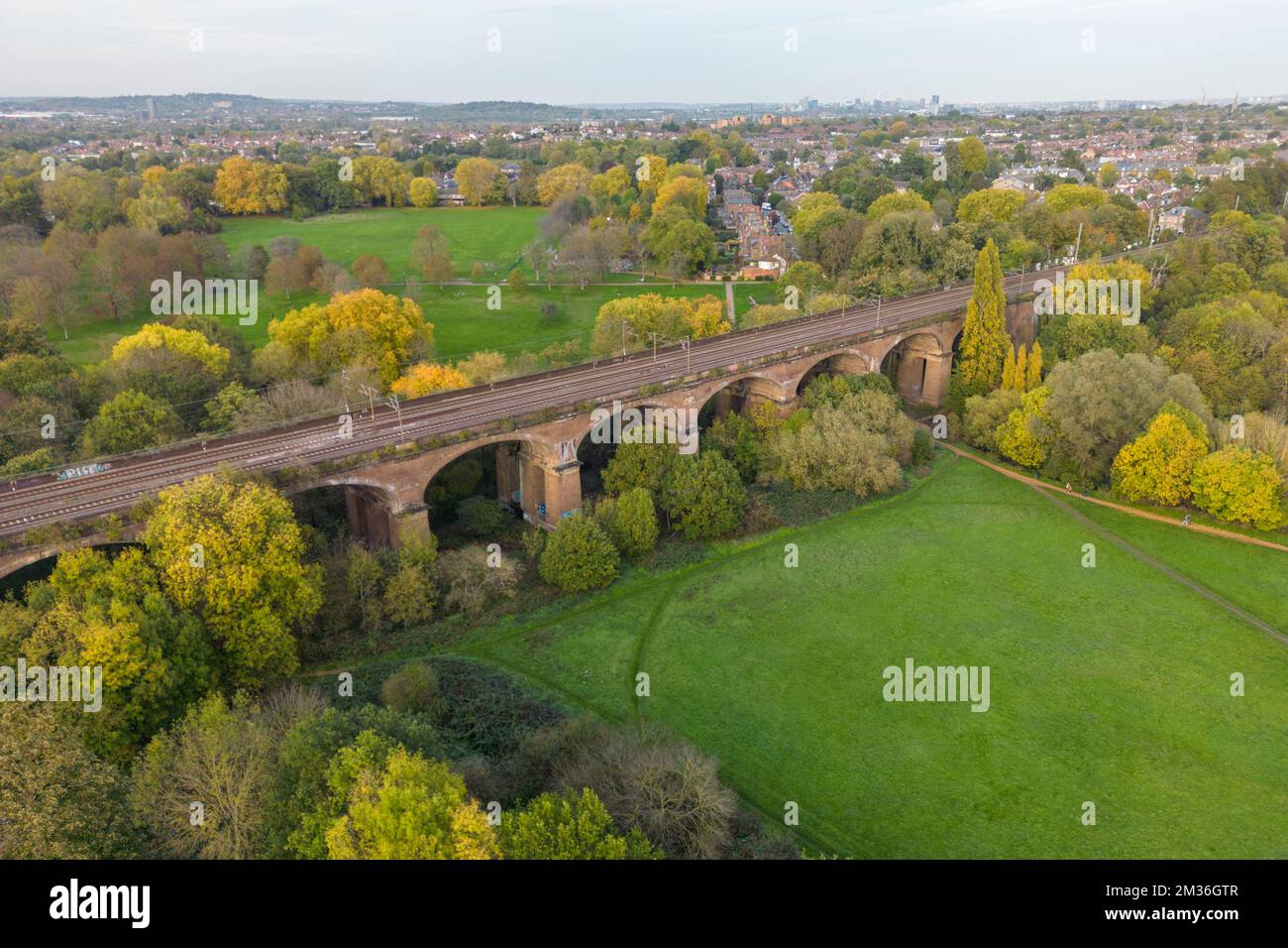 Aerial view of the Wharncliffe Viaduct (designed by Isambard Kingdom ...