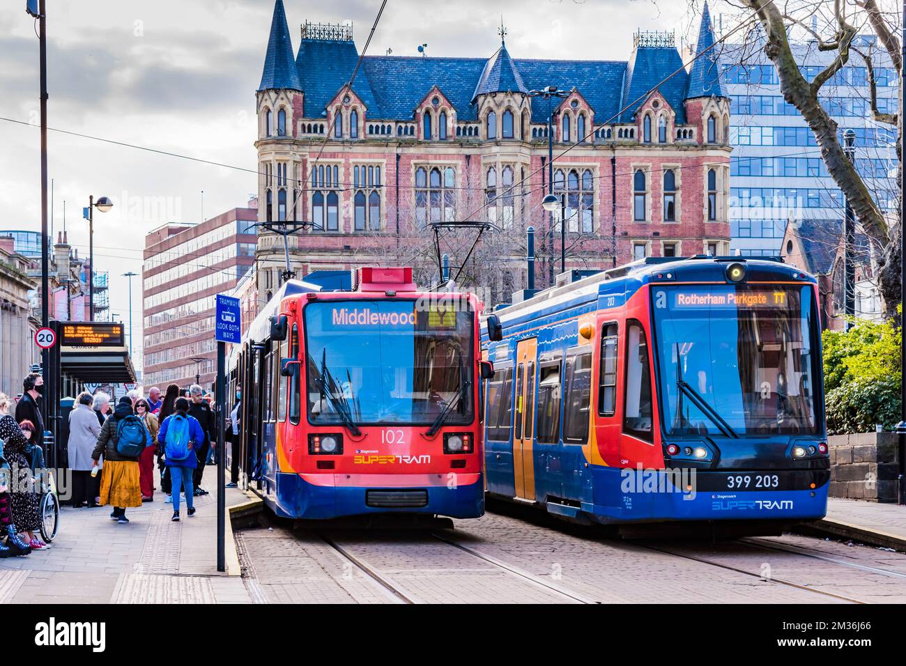 Cathedral Tram Stop. The Sheffield Supertram, branded as Stagecoach ...