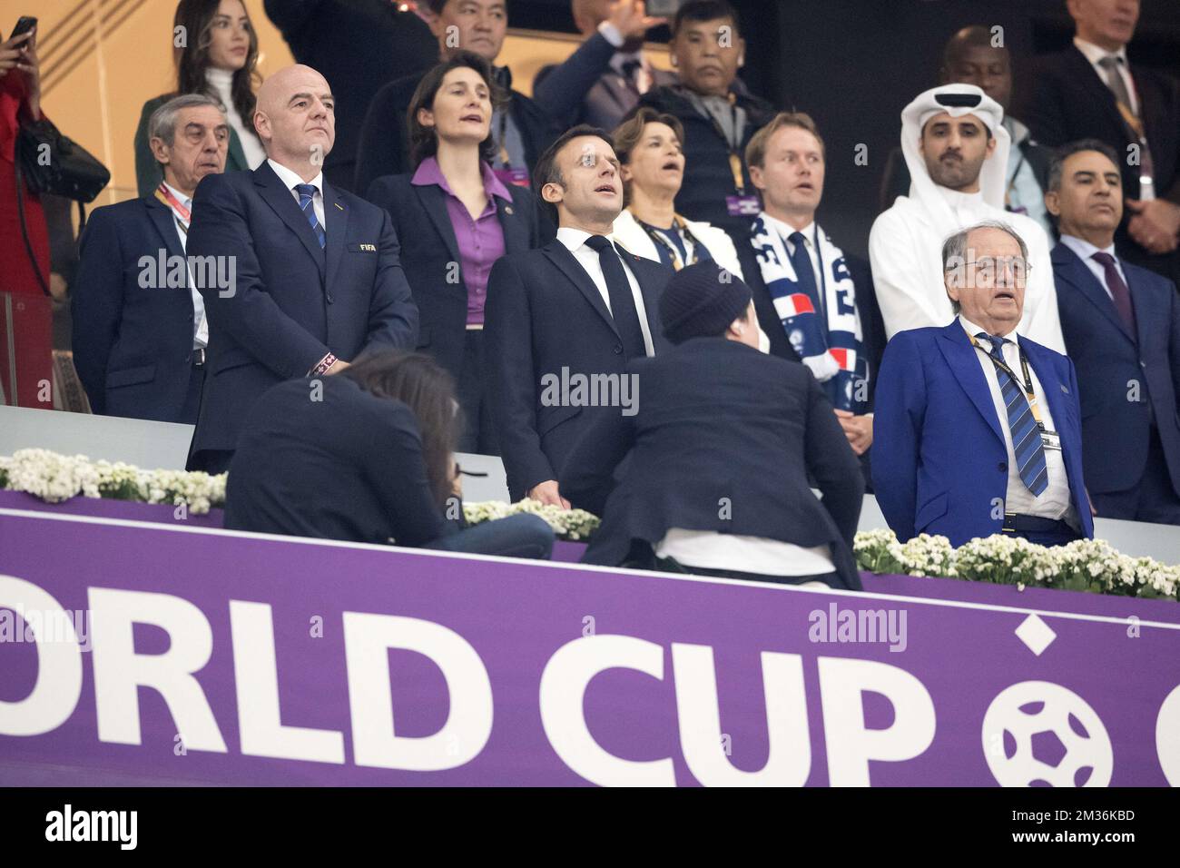 Al Khor, Qatar. 14th Dec, 2022. FIFA President Gianni Infantino, France ...