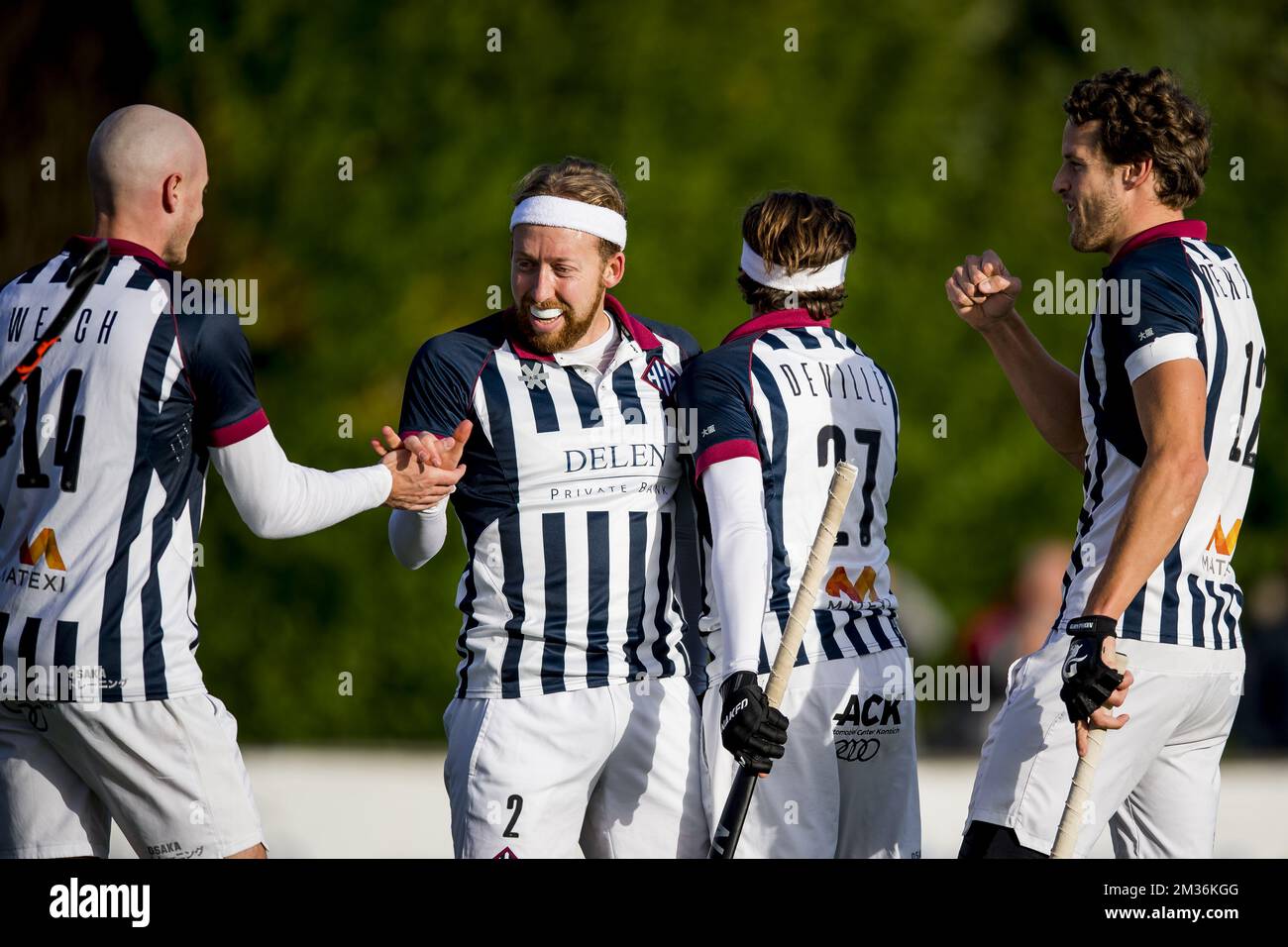 Herakles' Nick Haig and Herakles' Romain Deville celebrate after ...