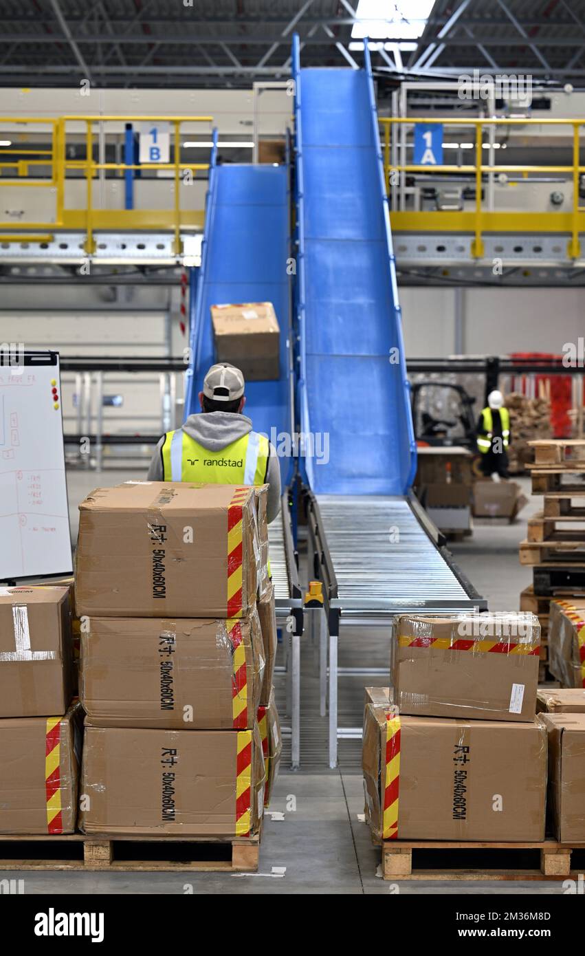 Illustration picture shows the inauguration of the logistics platform ...