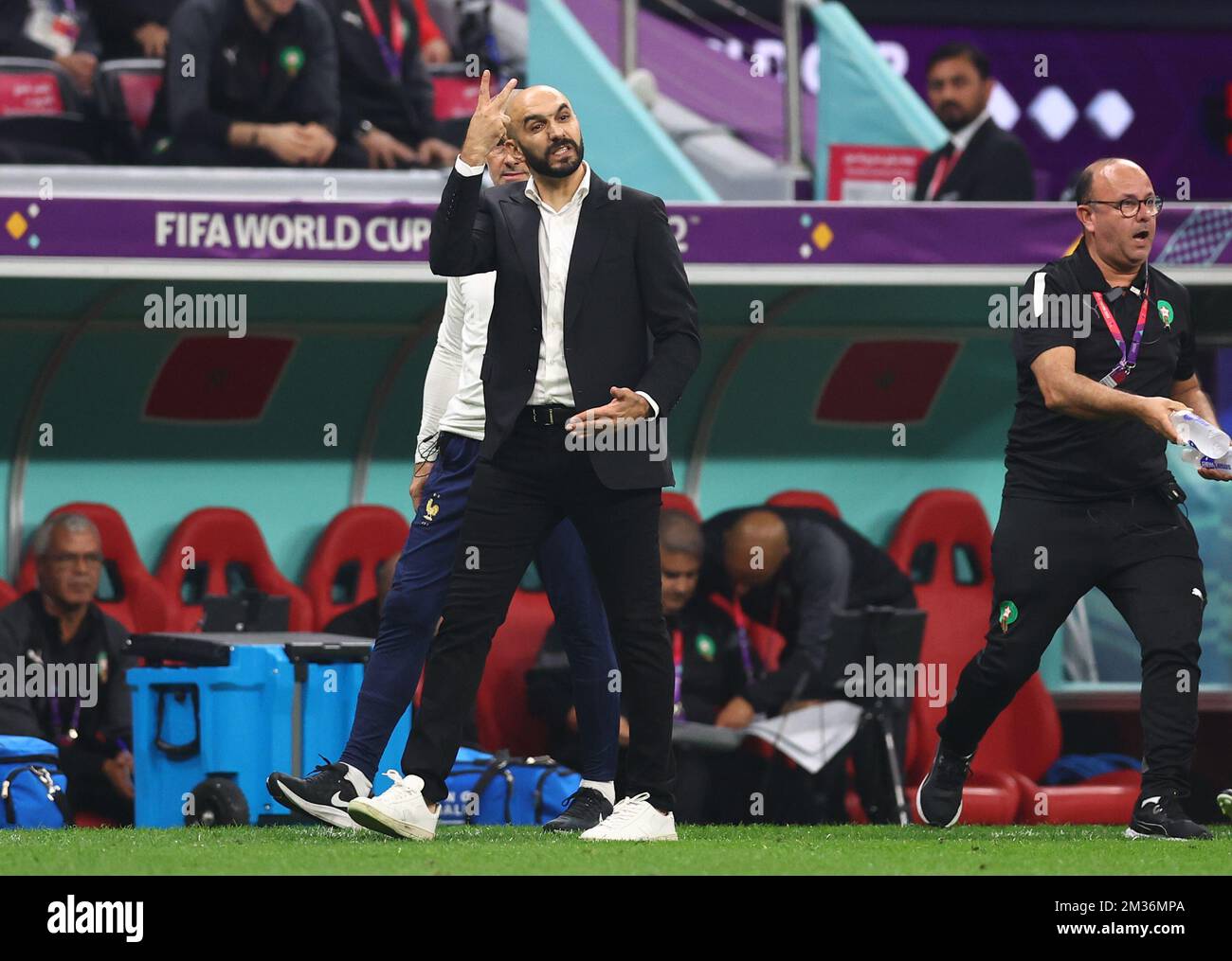 Morocco team qatar coach hi-res stock photography and images - Alamy