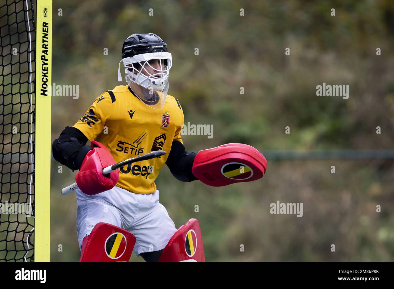 Daring's goalkeeper Boris Feldheim pictured during a hockey game ...