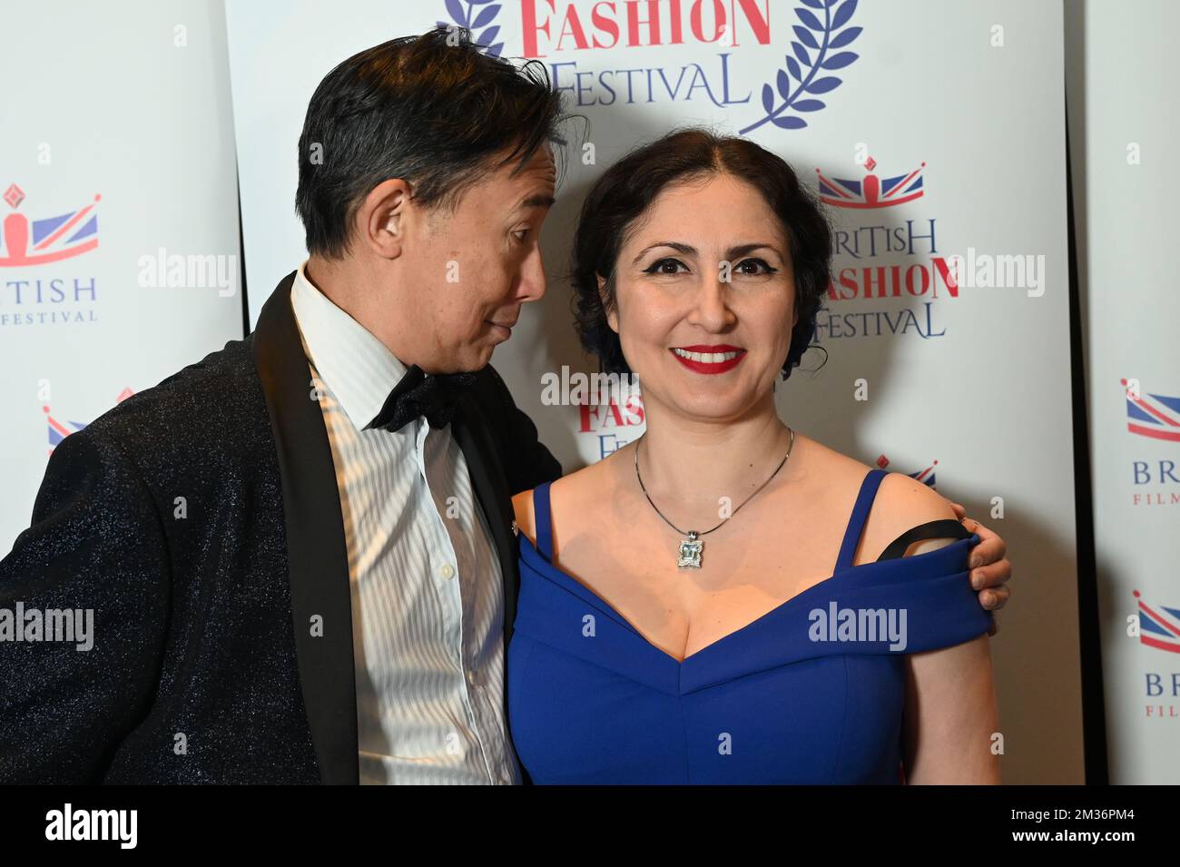 London, UK. 14th December 2022. Actor Ben Chai and BFF orgainser Roseita Royce arrives at the ...