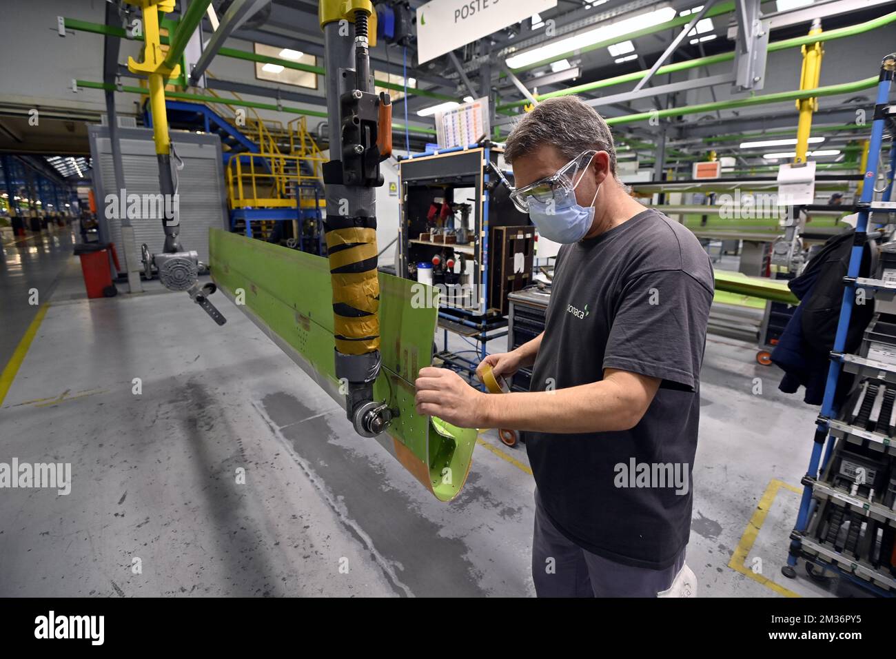 Illustration picture shows the production unit during a visit to the ...